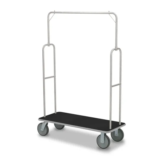 Long Deck Stainless Steel Bellman Cart | HYC Design & Hotel Supply
