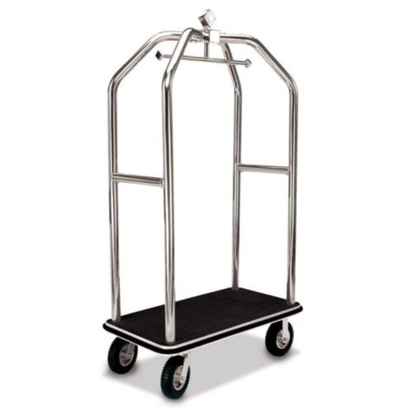 Luxury Stainless Steel Bellman Cart | HYC Design & Hotel Supply